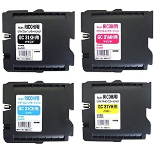 GC31KH/CH/MH/YH ジェルジェットインクカートリッジ RICOH(リコー) IPSiO GX e5500/e7700,SG 5100 対応の商品詳細｜リサイクルトナーのステップワン